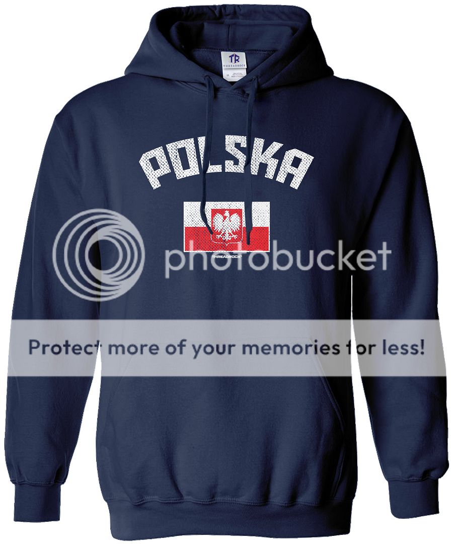 Threadrock Women's Polska Polish Flag Hoodie Sweatshirt Poland Pride | eBay