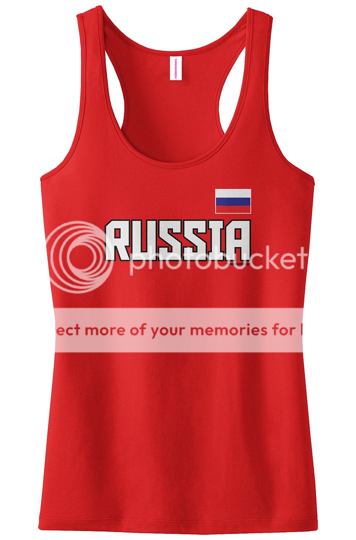 Threadrock Women's Russia National Team Racerback Tank Top Russian Flag ...