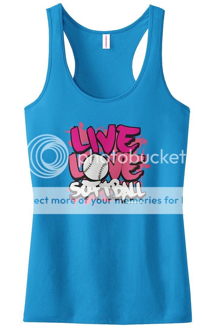 Threadrock Women's Live Love Softball Racerback Tank Top Coach Team ...